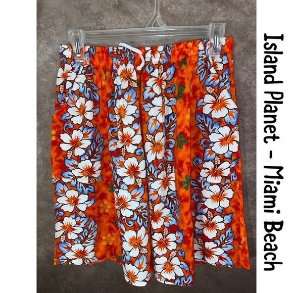Island Planet | Shorts | Island Planet Miami Beachhawaiian Print ...